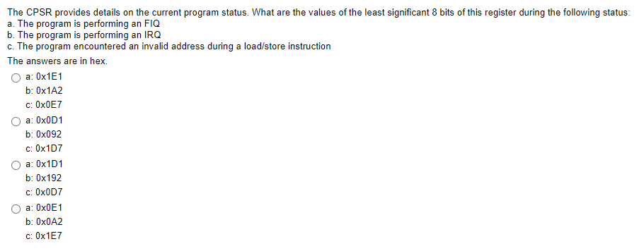 Solved The CPSR provides details on the current program | Chegg.com