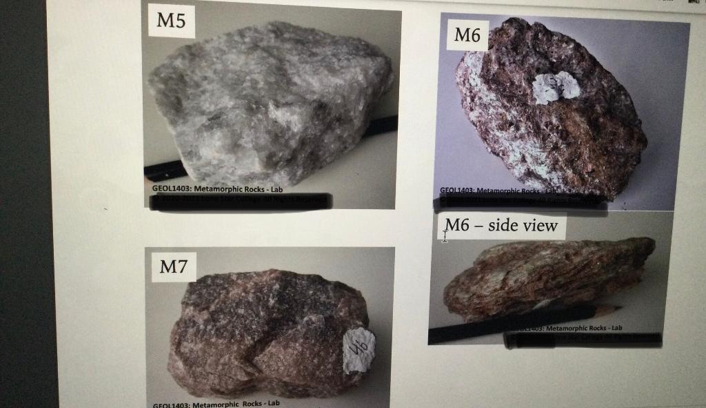 Solved M3 M4 I GEOL1403: Metamorphic Rocks - Lab GEOL1403: | Chegg.com