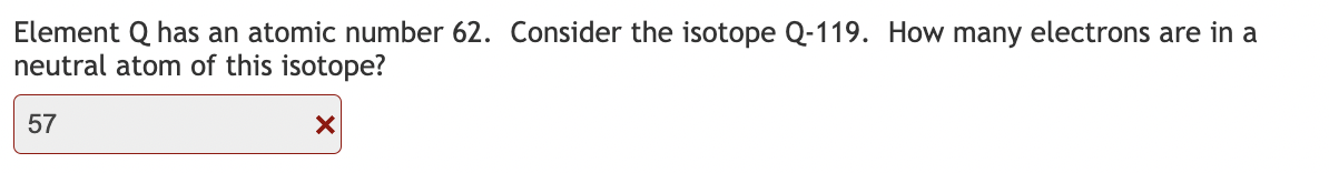 Solved Element Q has an atomic number 62 . Consider the | Chegg.com