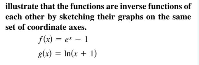 Solved illustrate that the functions are inverse functions | Chegg.com