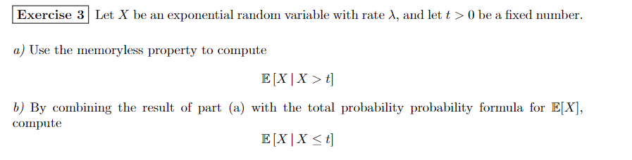 Solved Let X Be An Exponential Random Variable With Rate λ