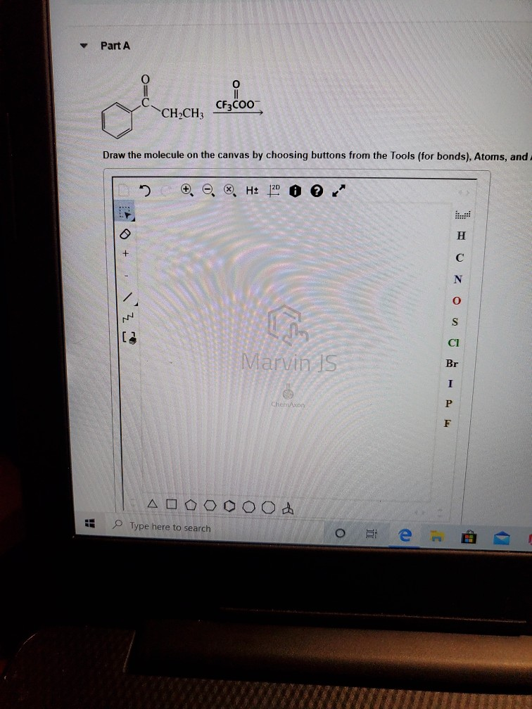 Solved Part A CF3C00 CH CH3 Draw the molecule on the canvas | Chegg.com