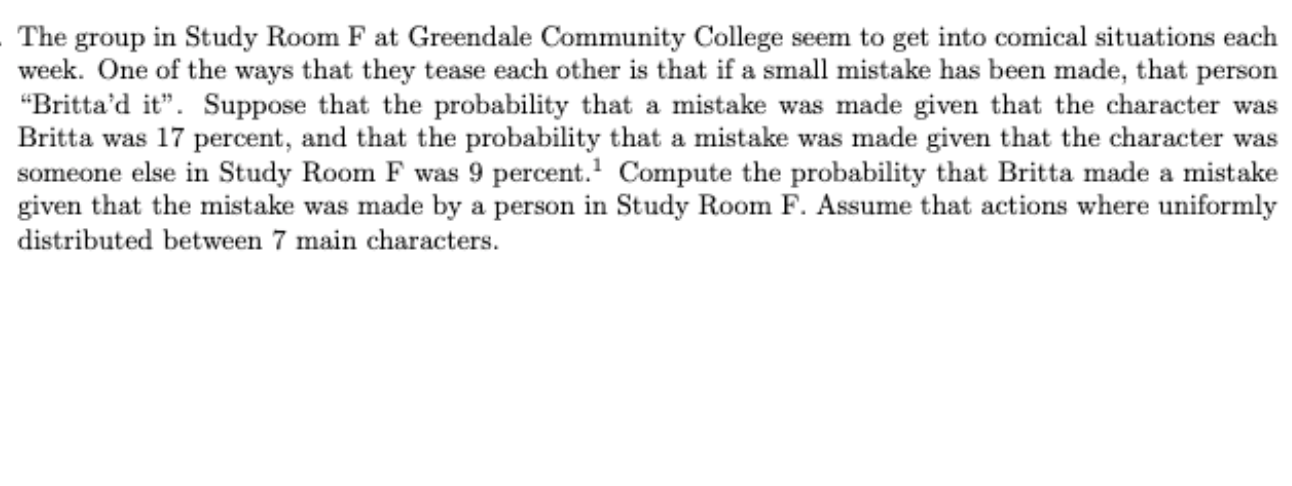 Solved The group in Study Room Fat Greendale Community | Chegg.com