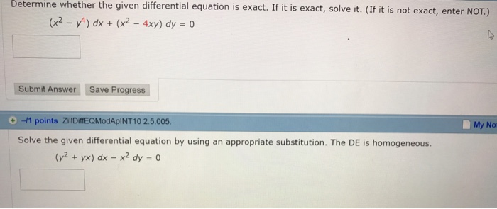 Solved Determine Whether The Given Differential Equation Is