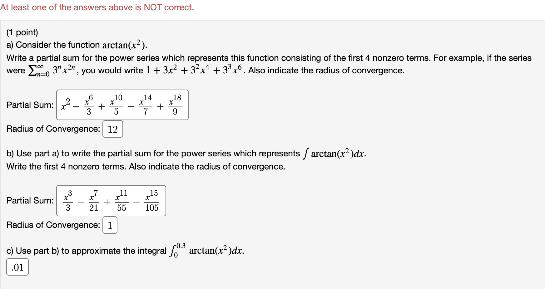 Solved (1 point) a) Consider the function | Chegg.com