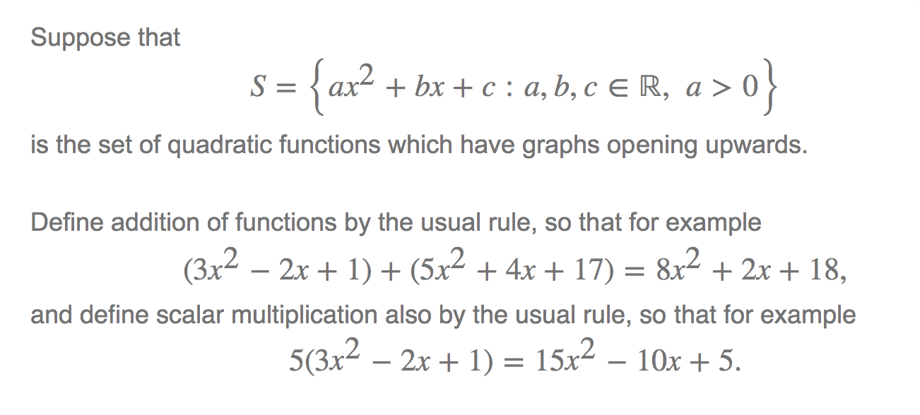 Solved Suppose that S = {ax2 + bx+c: a, b,c € R, a>0} is the | Chegg.com