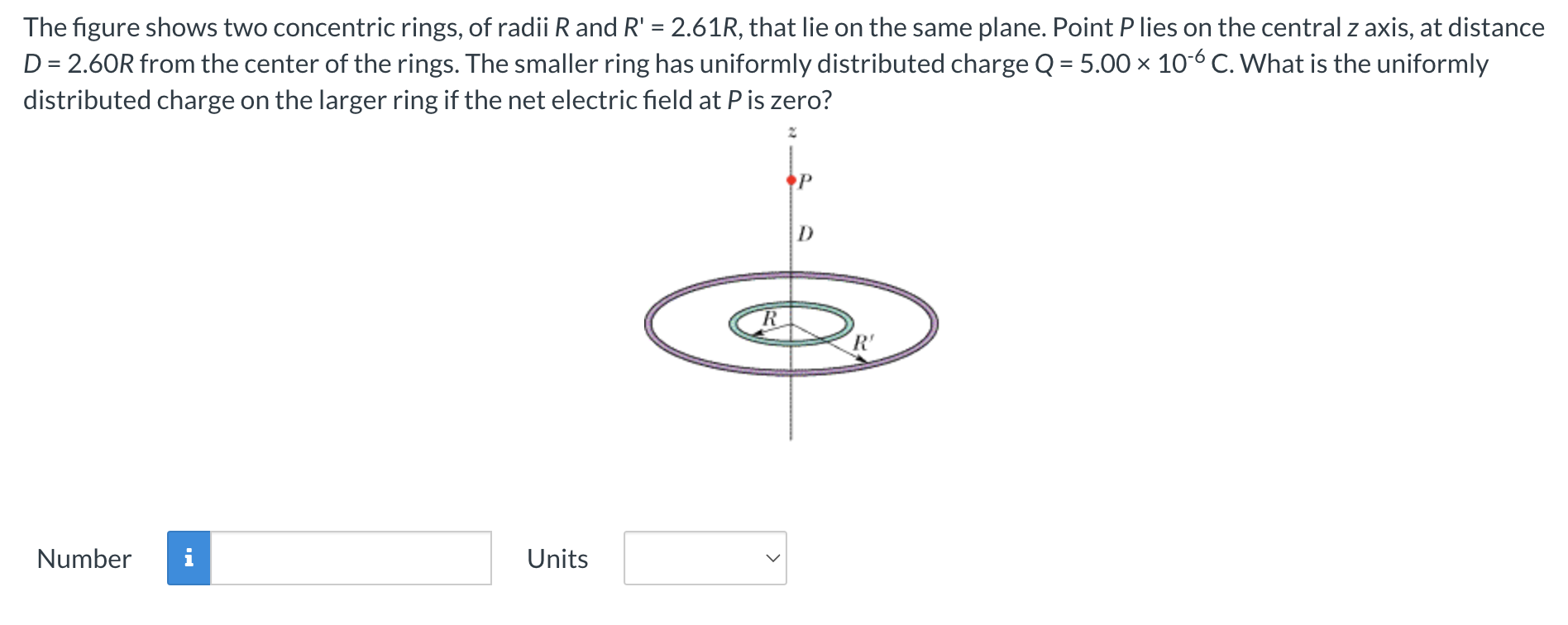 Solved The figure shows two concentric rings, of radii R and | Chegg.com