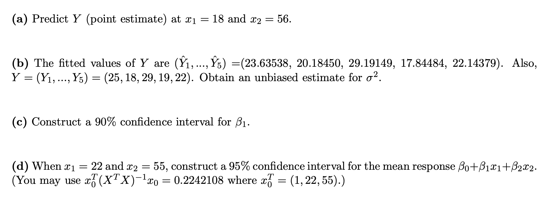 Solved 3 Consider The Multiple Linear Regression Model Y 3498
