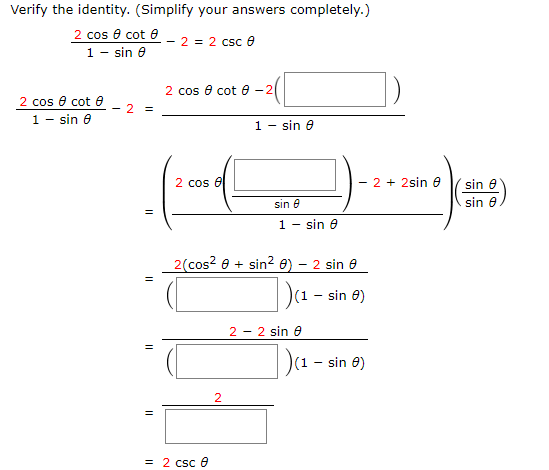 Solved Verify the identity. (Simplify your answers | Chegg.com