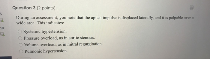 Solved During an assessment, you note that the apical | Chegg.com