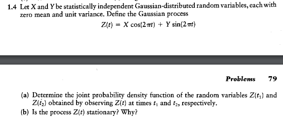 Solved 1.4 ﻿Let x ﻿and Y be ﻿statistically independent | Chegg.com