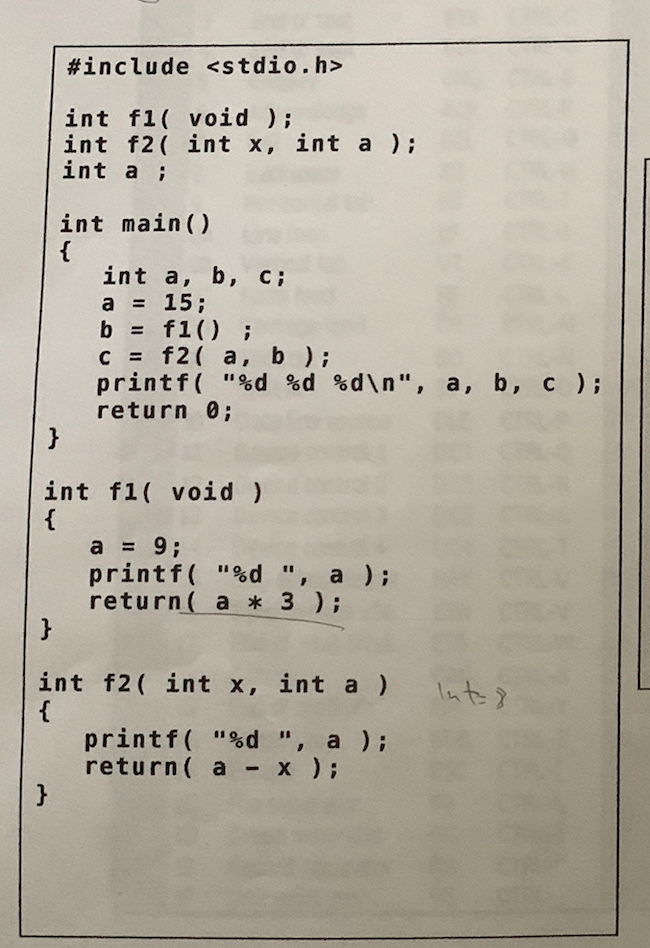 Solved Include Stdioh Int Fl Void Int F2 Int X Int