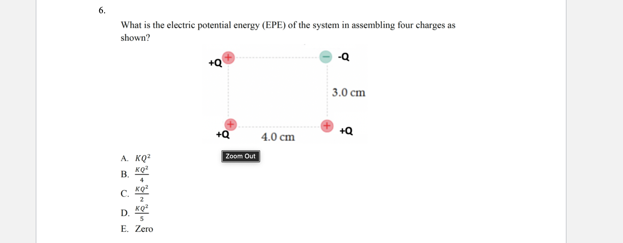 Solved What is the electric potential energy (EPE) ﻿of the | Chegg.com