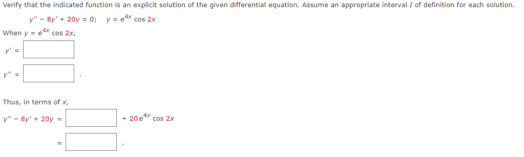 Solved Verify that the indicated function is an explicit | Chegg.com