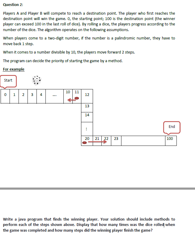 Solved Question 2: Players A and Player B will compete to | Chegg.com