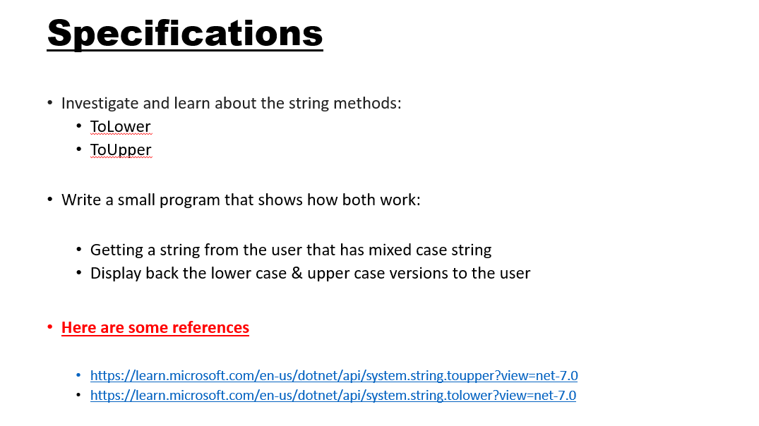 Solved - Investigate and learn about the string methods: - | Chegg.com
