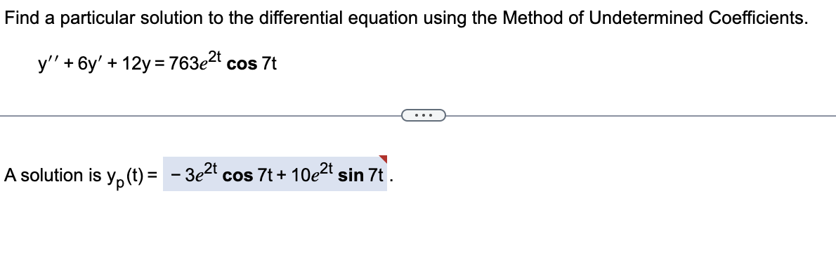 Solved Find A Particular Solution To The Differential