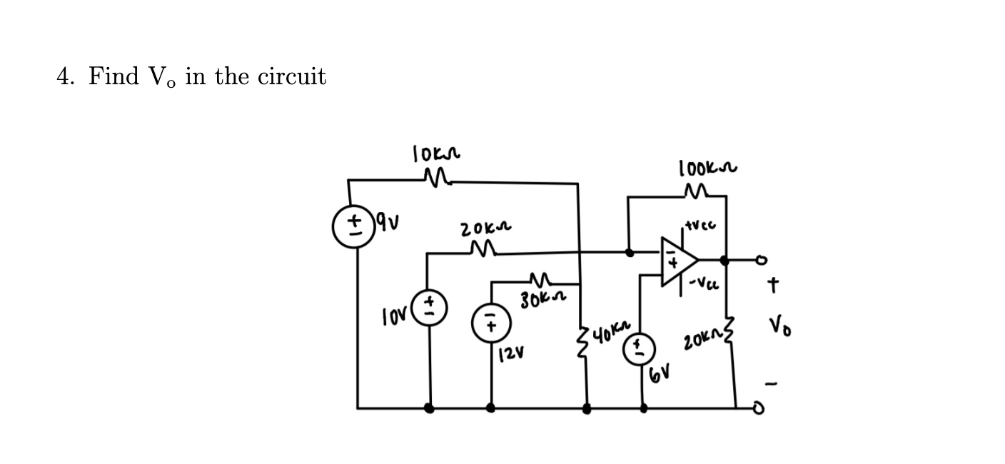 Solved 6. Determine the output voltage Vo of the summing | Chegg.com