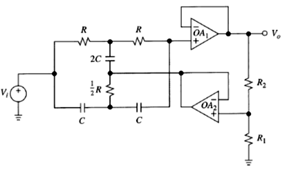 Solved Second-order band-reject filter a) The following | Chegg.com