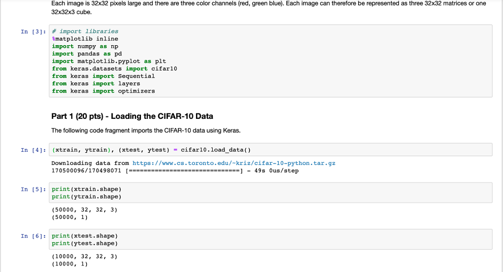 Getting started: Installing Numpy, Keras and | Chegg.com