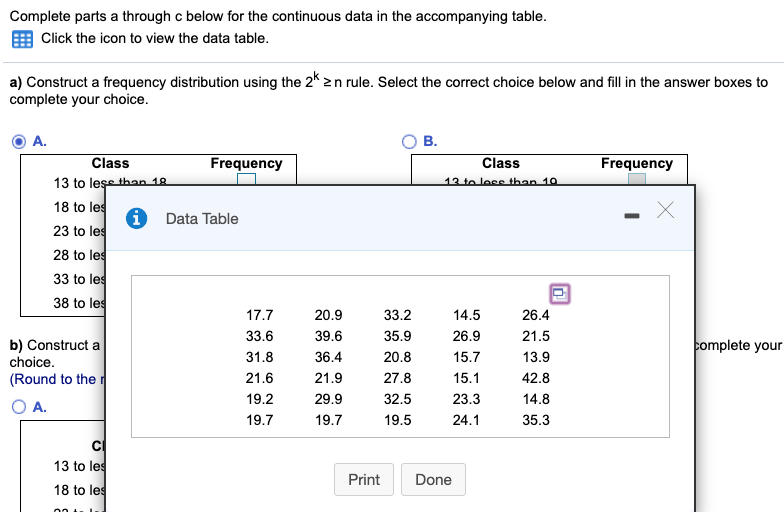 Solved Complete parts a through c below for the continuous | Chegg.com
