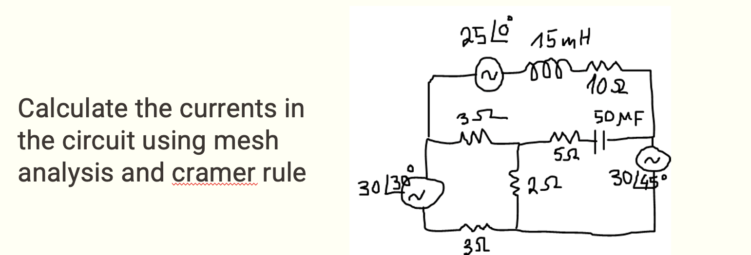 Solved Calculate the currents in the circuit using mesh | Chegg.com
