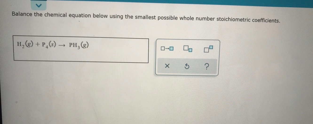 Solved Balance the chemical equation below using the | Chegg.com