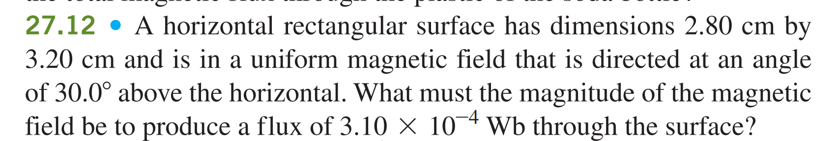 Solved 27.12 • A horizontal rectangular surface has | Chegg.com
