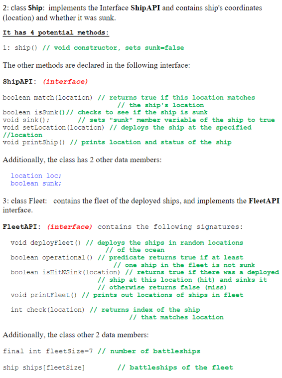 Solved Location API.java public interface LocationAPI { void | Chegg.com