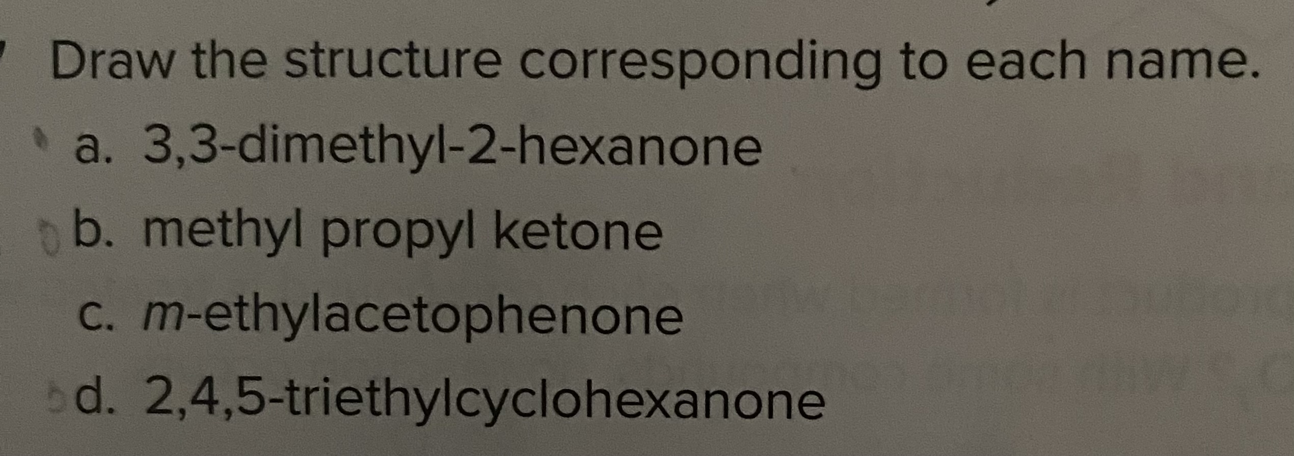 Solved Draw the structure corresponding to each name. a. | Chegg.com