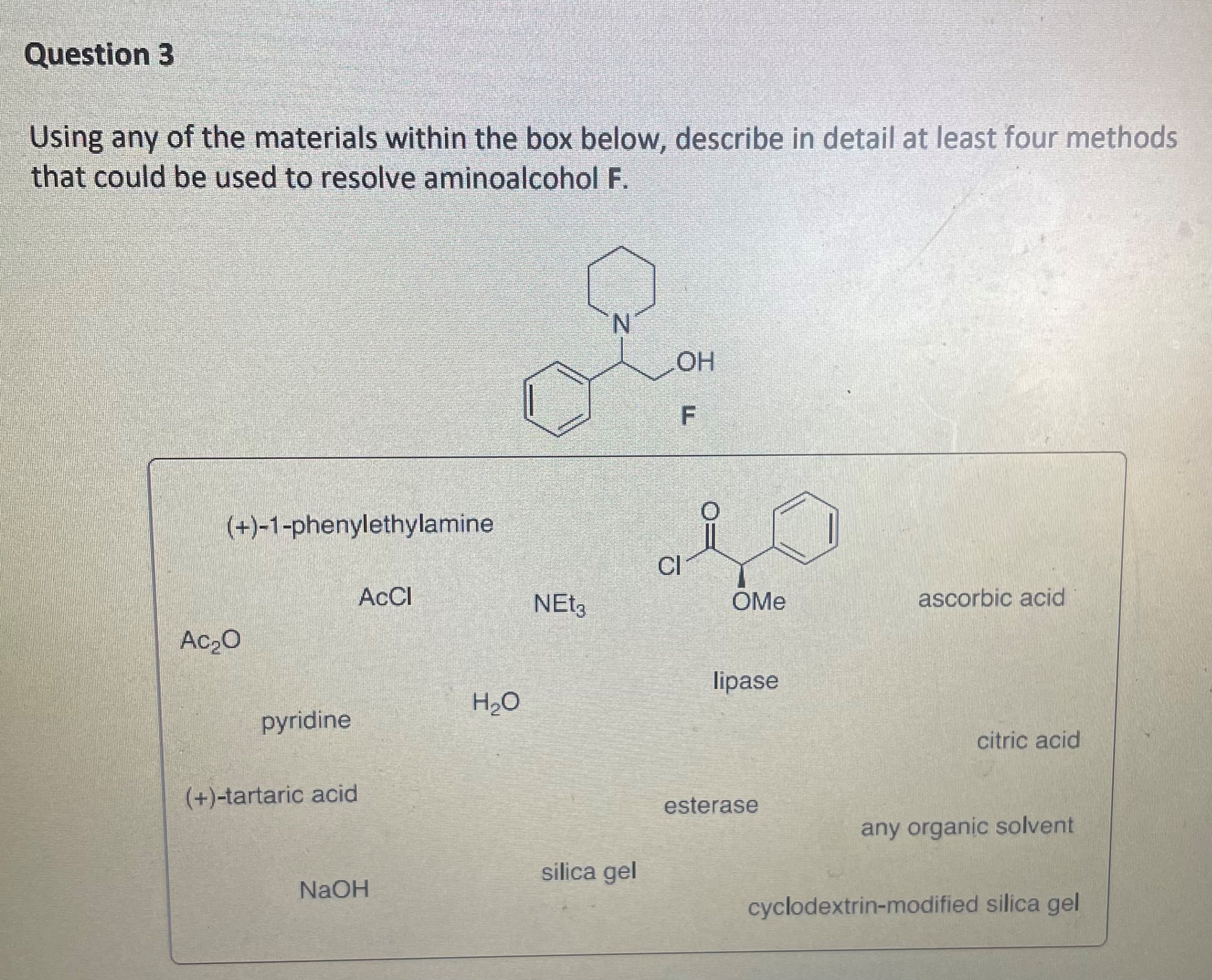 Solved Using any of the materials within the box below, | Chegg.com