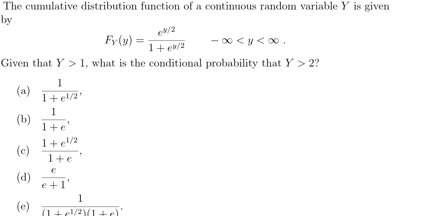 Solved The cumulative distribution function of a continuous | Chegg.com