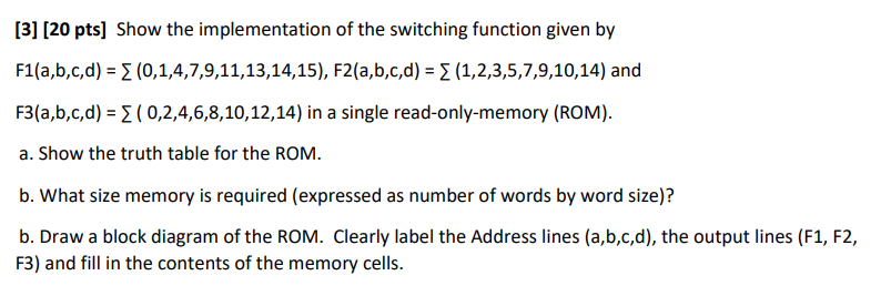Solved [3] [20 ﻿pts] ﻿Show the implementation of the | Chegg.com