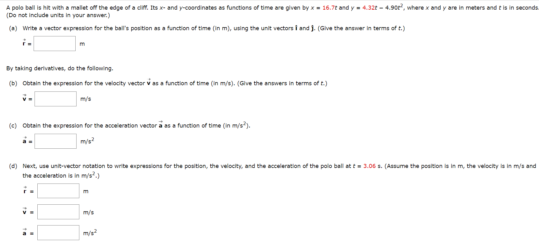 Solved A polo ball is hit with a mallet off the edge of a | Chegg.com