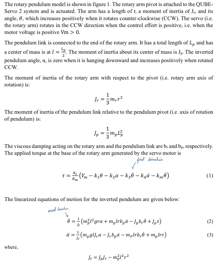 Solved Z0 Figure 1: Rotary Inverted pendulumThe rotary | Chegg.com
