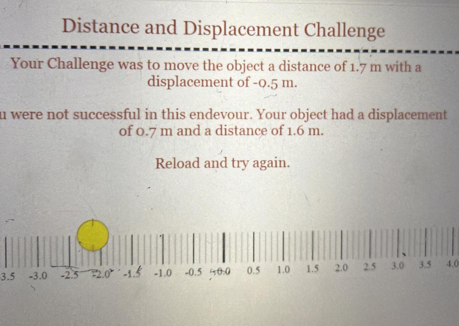 Solved Your Challenge was to move the object a distance of | Chegg.com