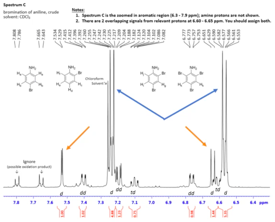 Solved After performing the bromination of aniline, a | Chegg.com
