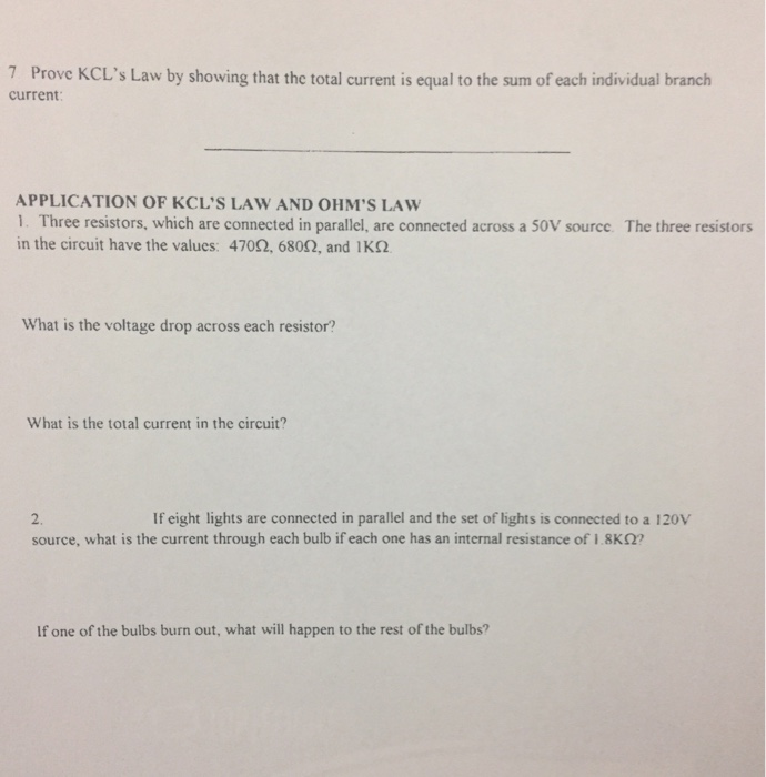 Solved IET 291 Applied Circuits LAB 4 Parallel Circuits and | Chegg.com