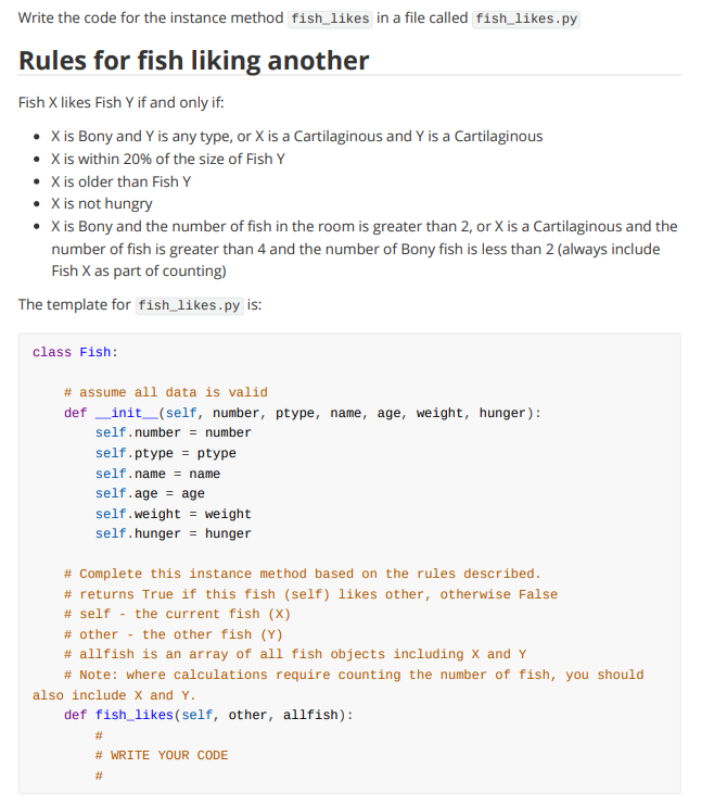 Solved A fish has attributes Fish number: Type: Bony or | Chegg.com