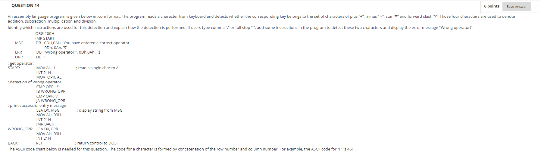 addition, subtraction, multiplication and division. | Chegg.com
