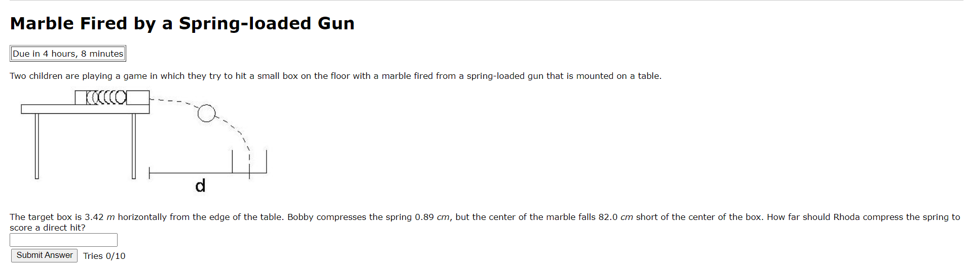 Solved score a direct hit? Tries 0/10 | Chegg.com