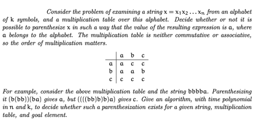 Solved Consider the problem of examining a string x=x1x2…xn | Chegg.com