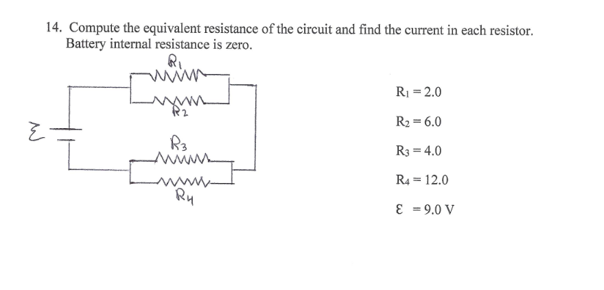 Solved 14. Compute the equivalent resistance of the circuit | Chegg.com