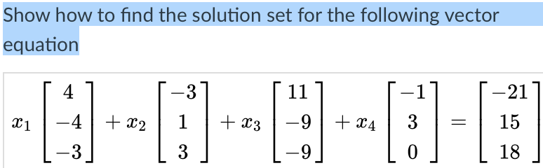 Solved Show how to find the solution set for the following | Chegg.com