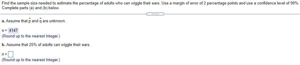 Solved Find The Sample Size Needed To Estimate The 5816