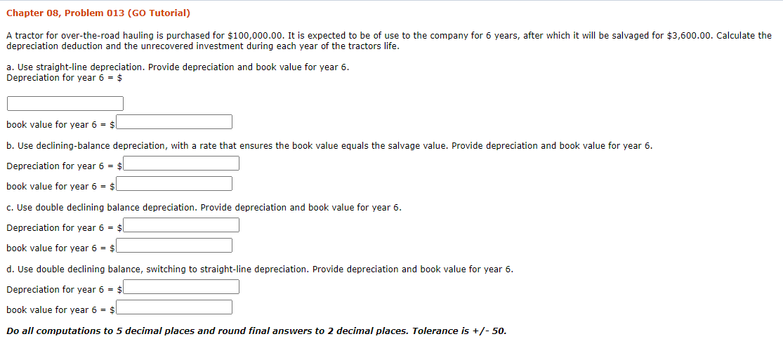 Solved Chapter 08, Problem 013 (GO Tutorial) A tractor for | Chegg.com