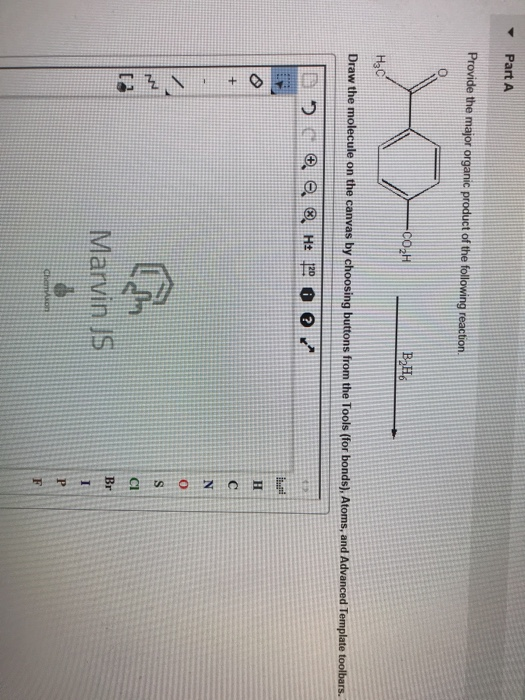 Solved PartA Provide the major organic product of the | Chegg.com