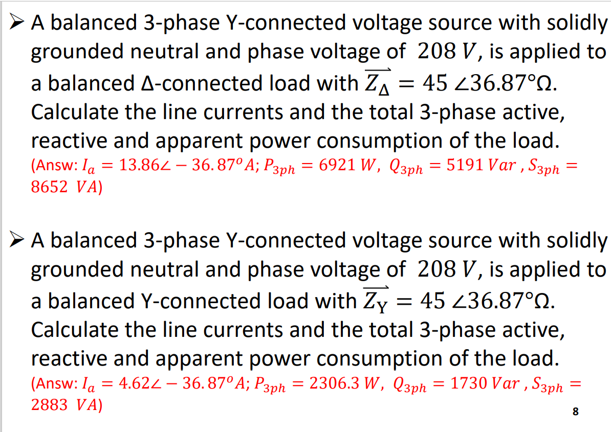 Solved A balanced 3-phase Y-connected voltage source with | Chegg.com