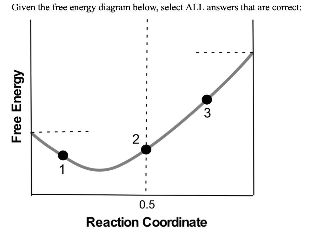 Solved QUESTION 1- Given the free energy diagram below, | Chegg.com