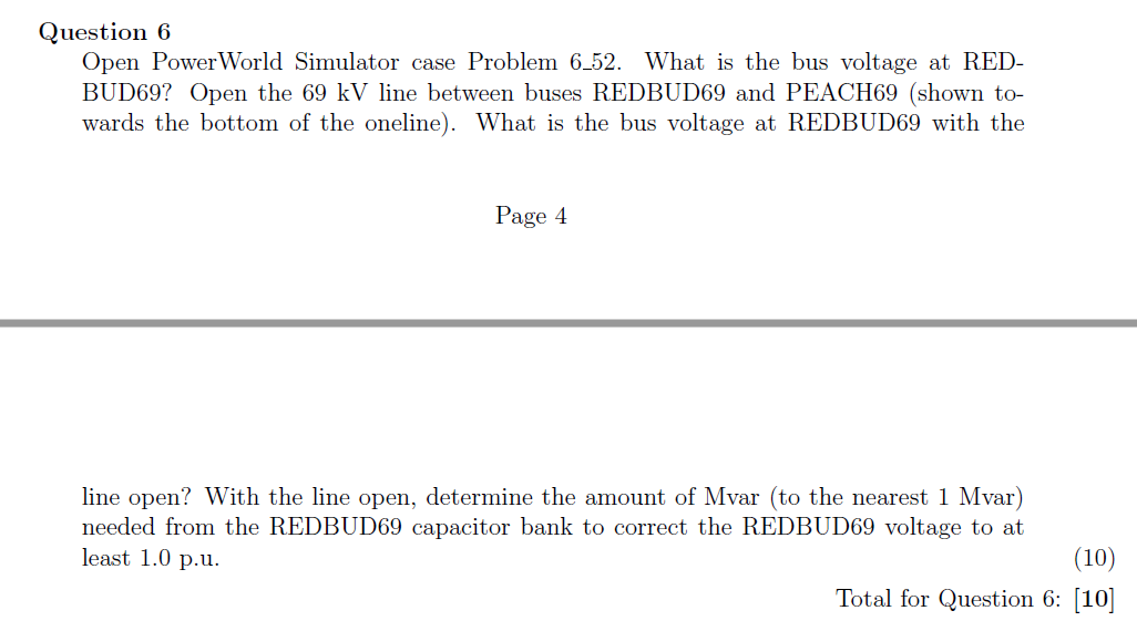 Question 6 Open PowerWorld Simulator case Problem | Chegg.com Question 6 Open PowerWorld Simulator case Problem | Chegg.com
